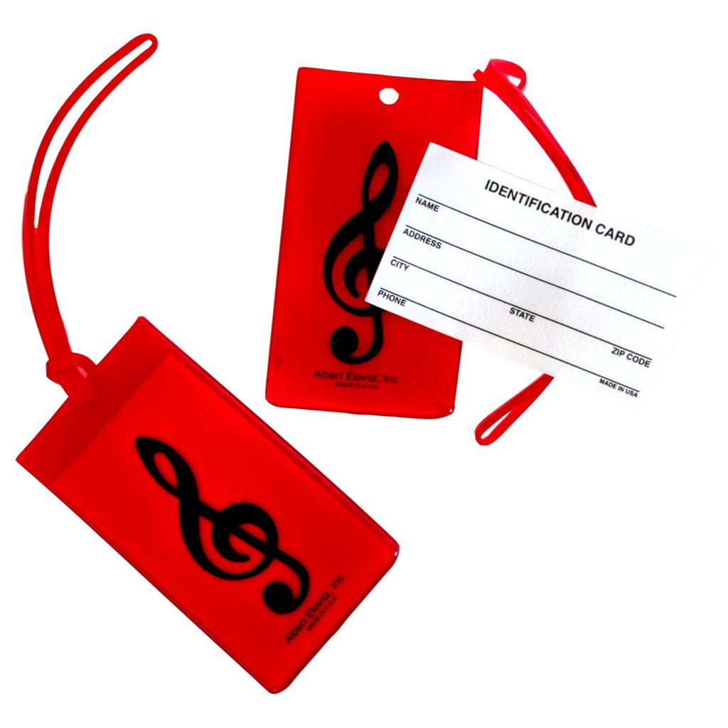 Musical Instrument Name Tag - Treble Clef (Various Colours) — Crook and ...