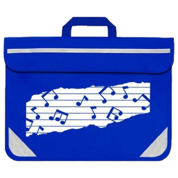 Mapac Music Bag Duo - Music Notes - Royal Blue | Crook and Staple